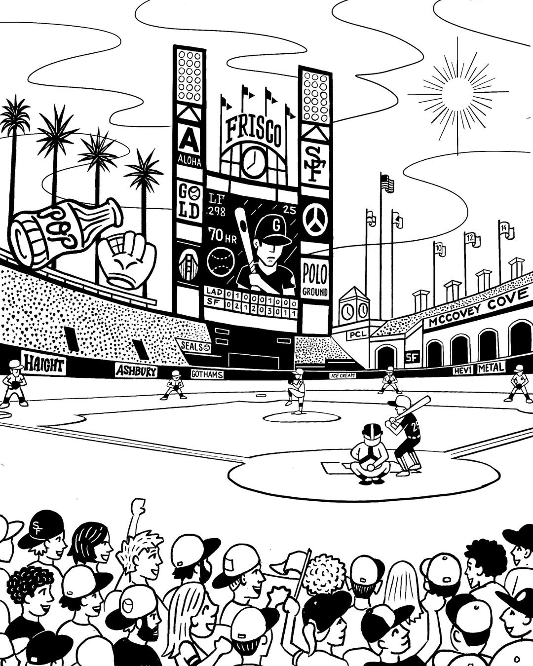 Oracle Park Hand-drawn Art Print - Etsy