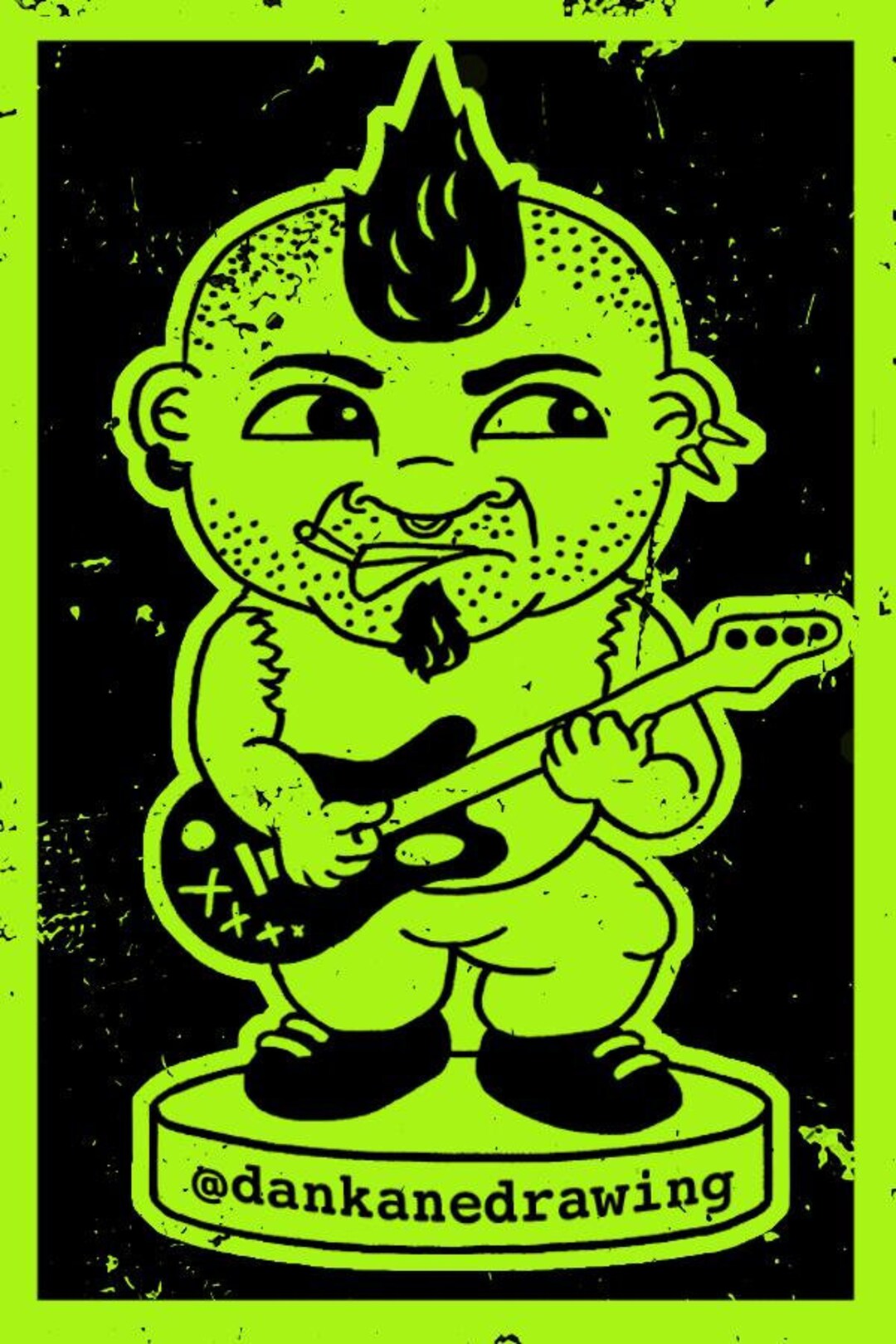 Punk Bobblehead Sticker - Etsy