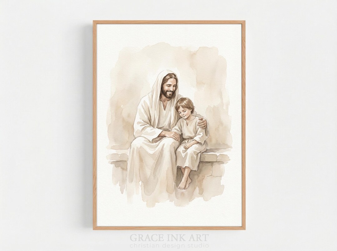 Savior's Smile, Christian Art, Jesus and Boy,picture of Jesus Jesus ...