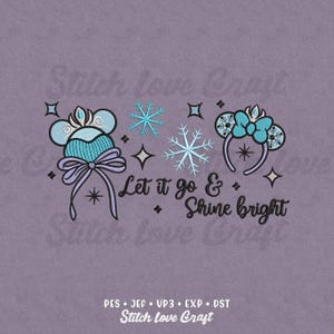 Princess Embroidery Design: Frozen Ice Snowflake, Let It Go Princess ...