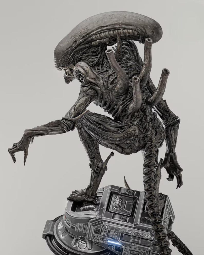 Xenomorph Alien Horror Poster – High-detail Sci-fi Creature Artwork ...