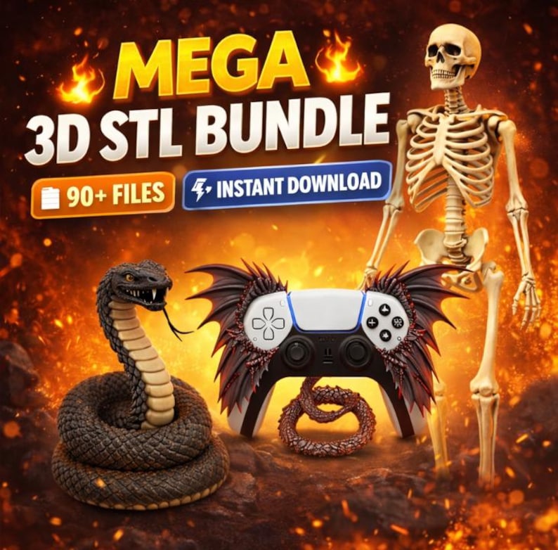 Massive 3D STL Bundle | 90+ High-detail 3D STL Files for 3D Printing ...
