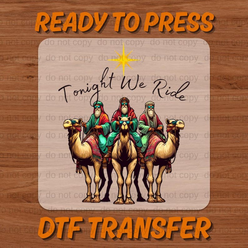 Three Wise Men DTF Transfer, Nativity Christmas Print, Ready to Press ...