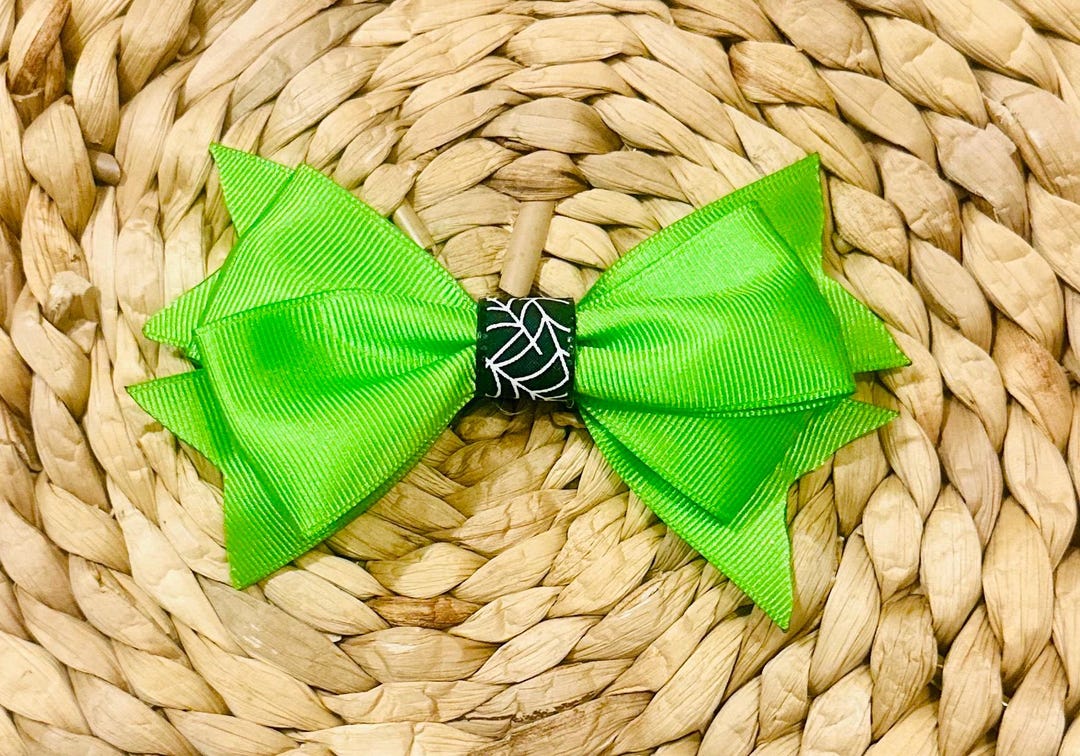 Green Halloween Spiderweb Bow - Etsy