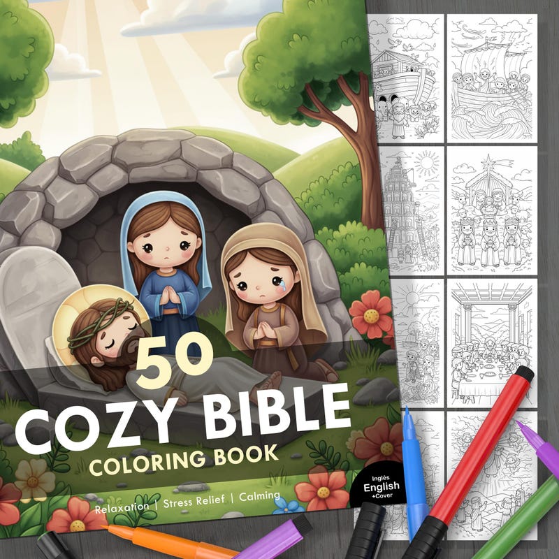Cute Bible Coloring Pages - Etsy