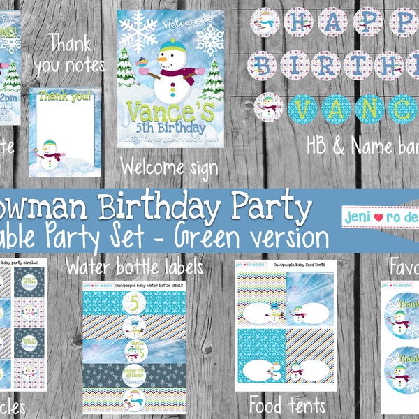 Snowman Birthday - Etsy