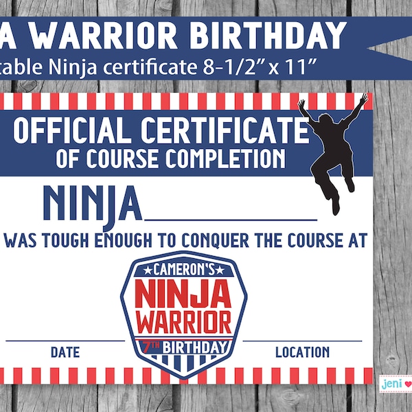 Ninja Warrior - Etsy