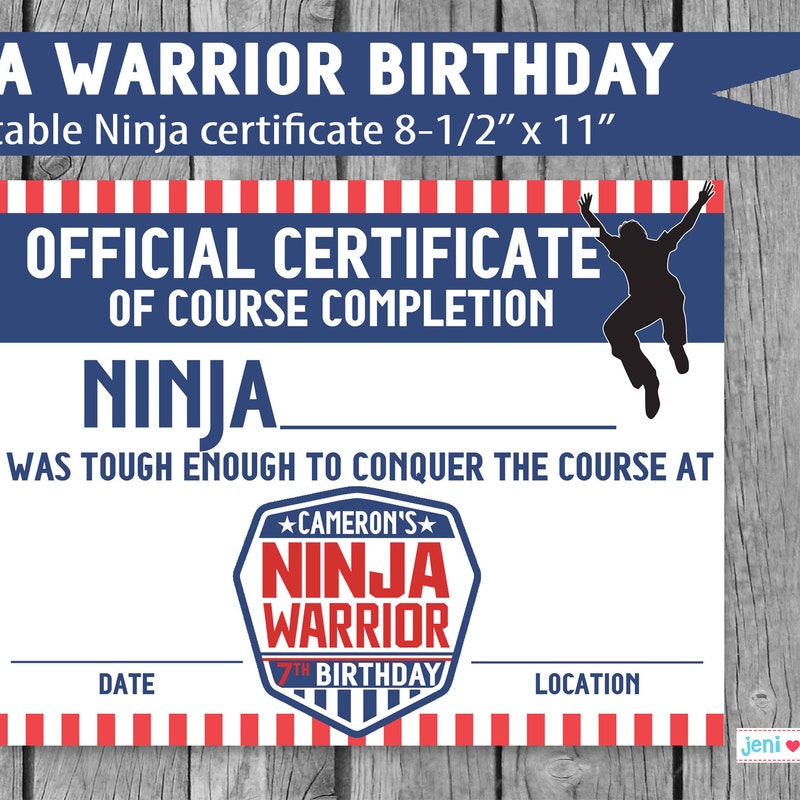 Ninja Warrior - Etsy