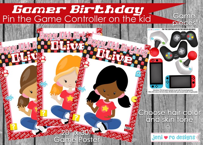 Gamer Birthday Printable Party Invite Birthday Invitation - Etsy