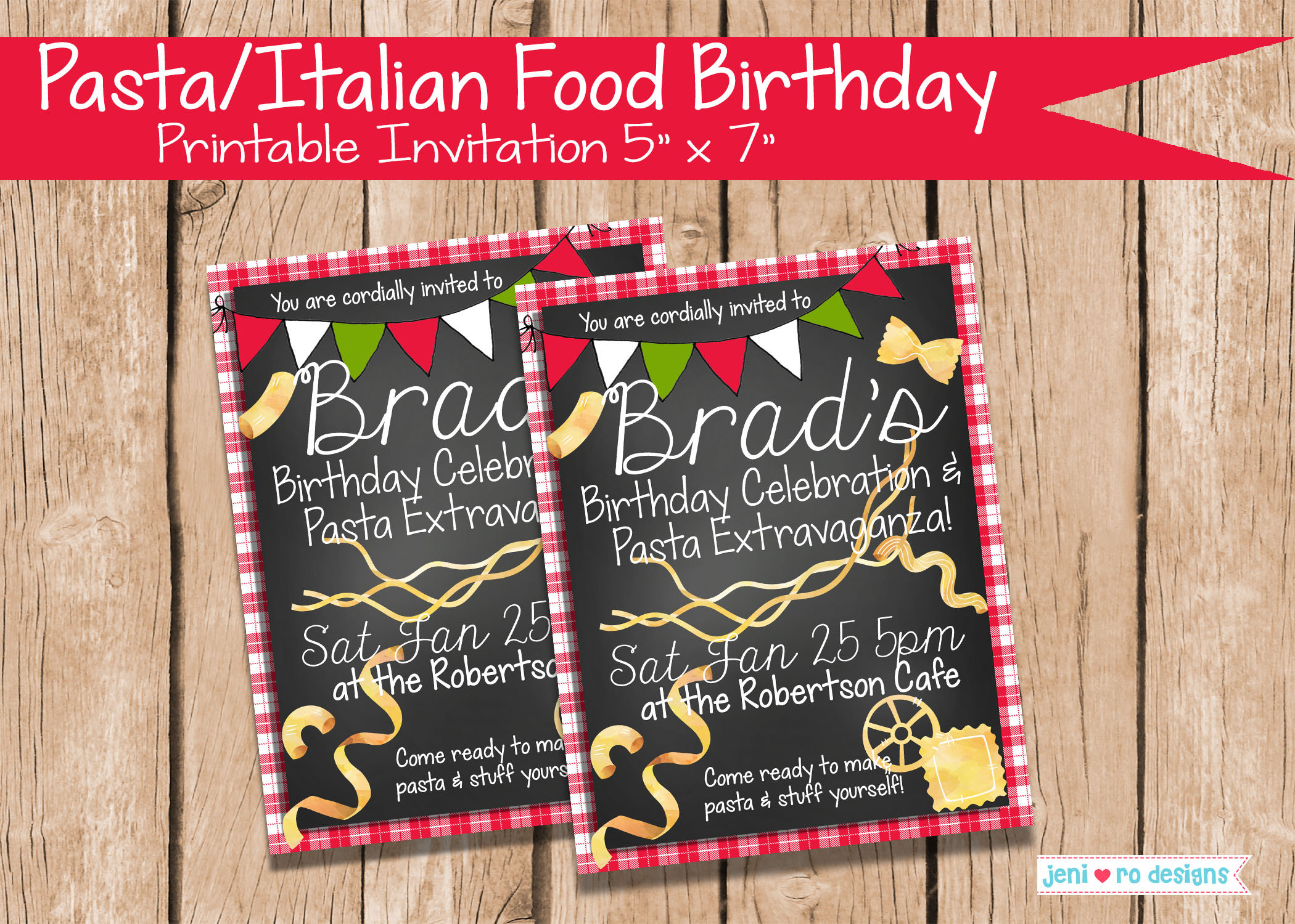 Italian Dinner Party Invitations