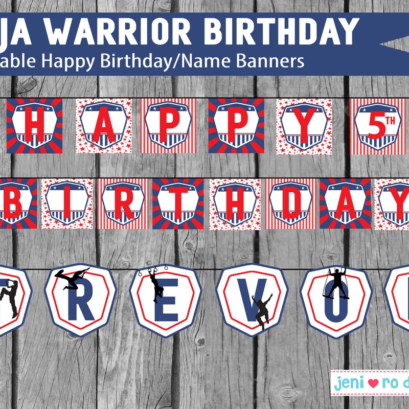 Ninja Birthday Banner - Etsy