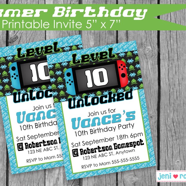 Level up Unlocked Invitation - Etsy