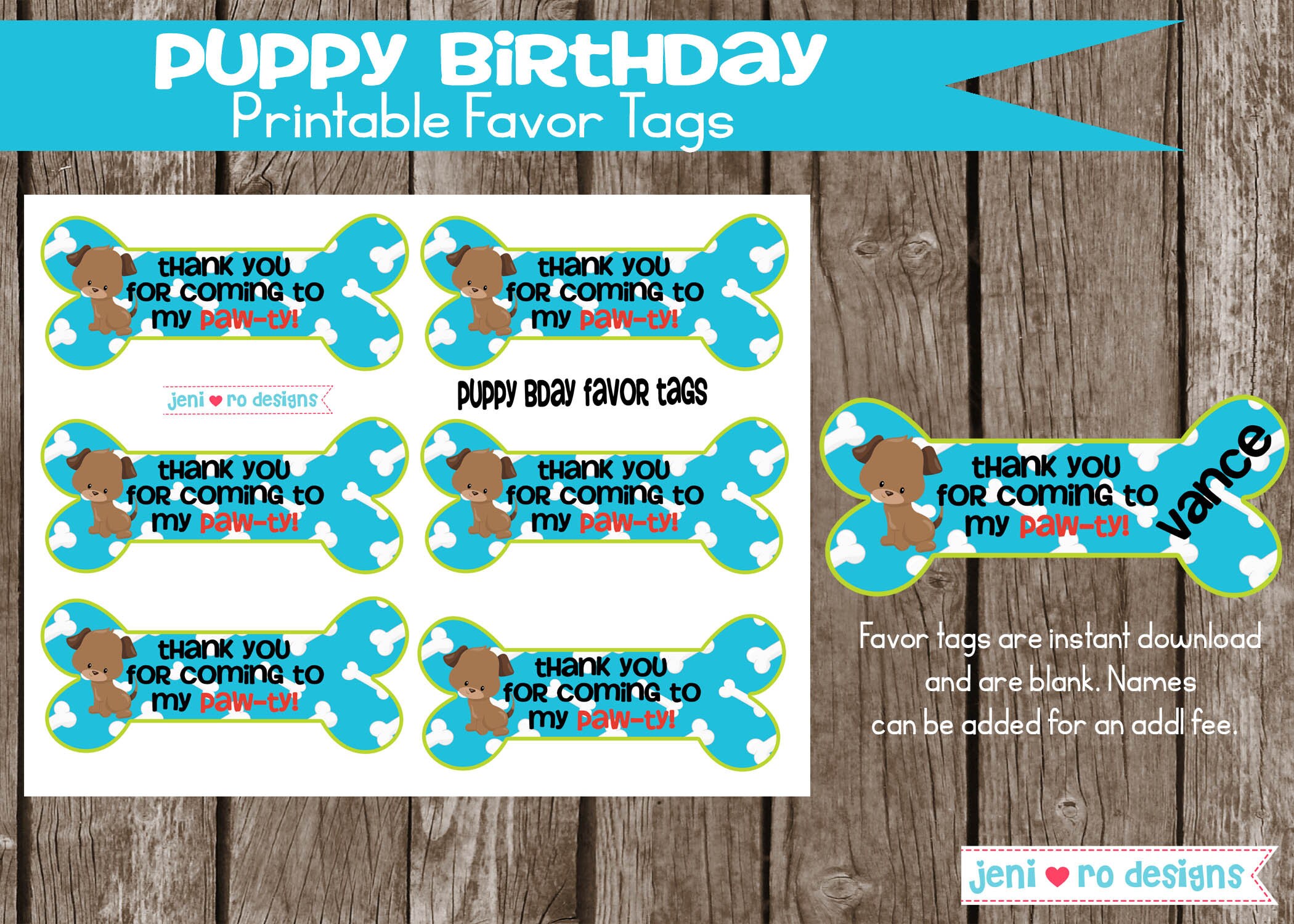 Puppy Birthday Decor Set Printable Party Set Party Invite | Etsy