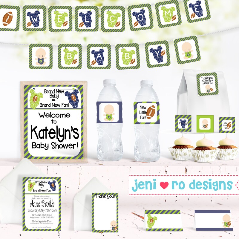 Seahawks Baby Shower - Etsy