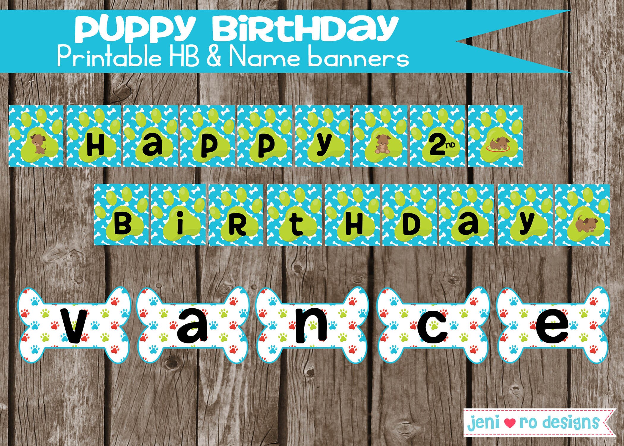 Puppy Birthday Decor Set Printable Party Set Party Invite | Etsy