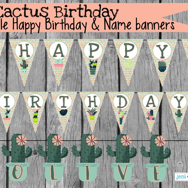 Cactus Banner - Etsy