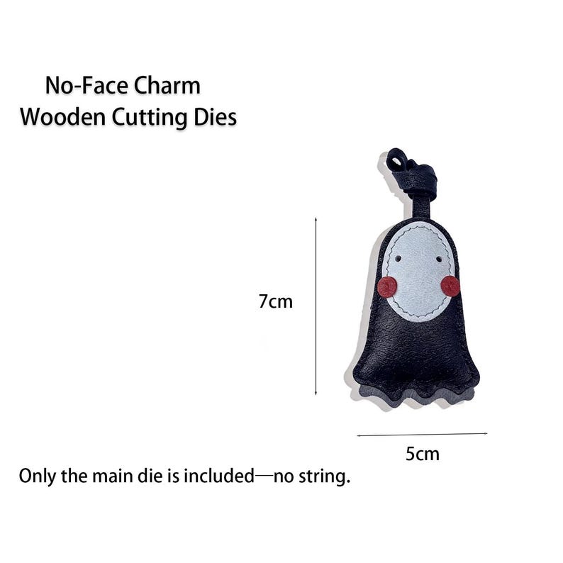 No-face Charm Wooden Laser Die | DIY Spirited Away Leather Bag Charm ...