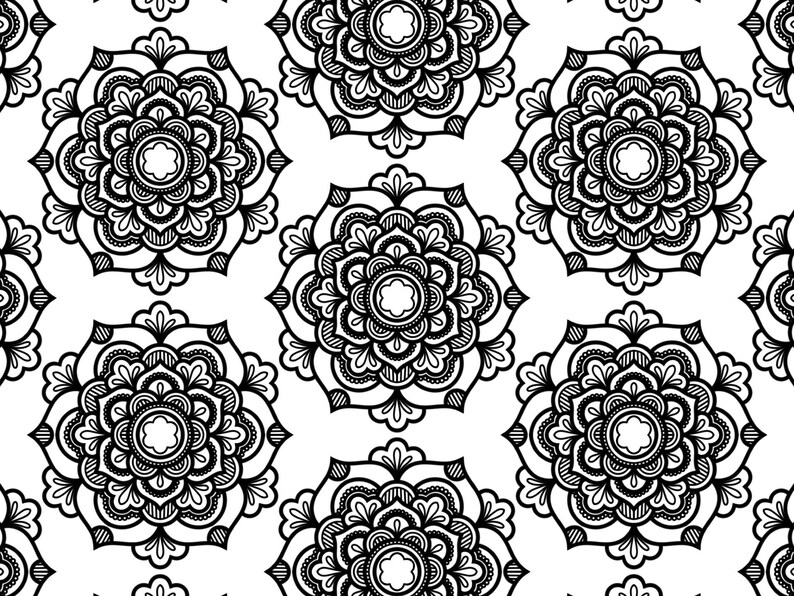 Multiple Mandalas - Digital Colouring Page 1 - Etsy