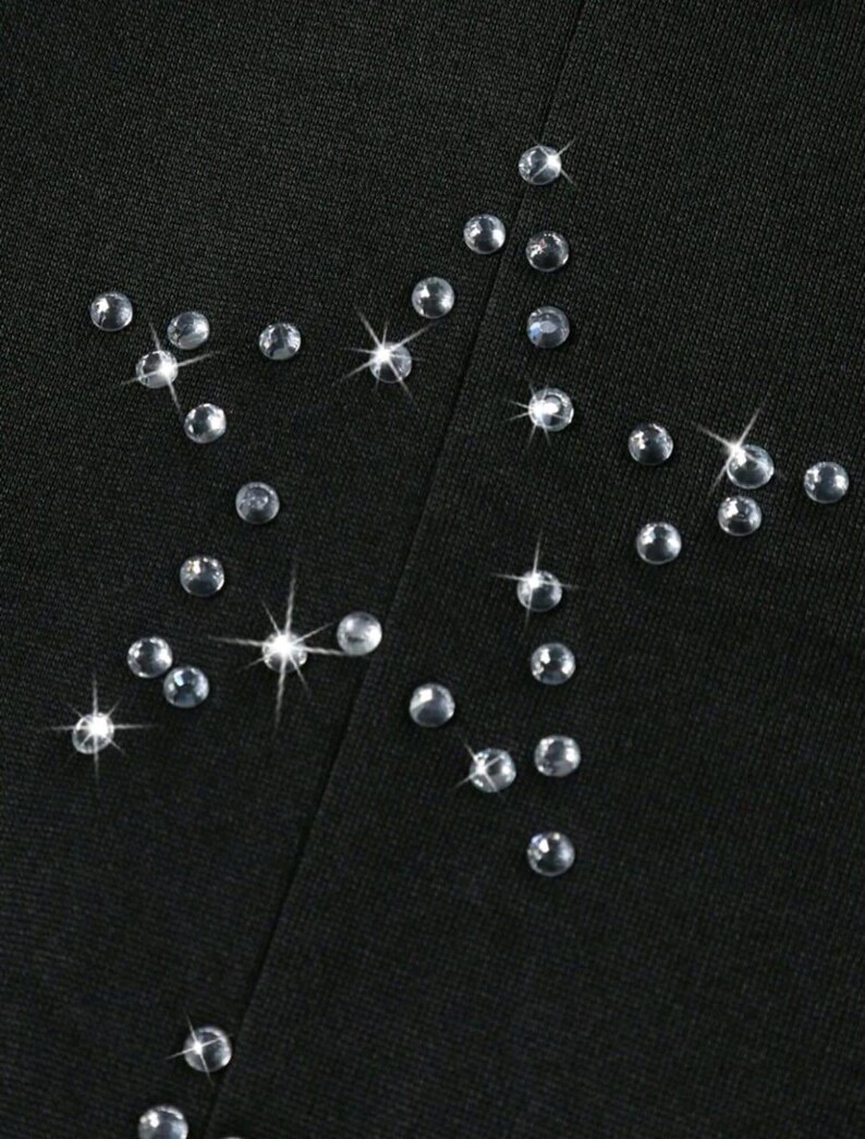 Black Chicago Sparkle Tracksuit With Rhinestone Detailing - Etsy