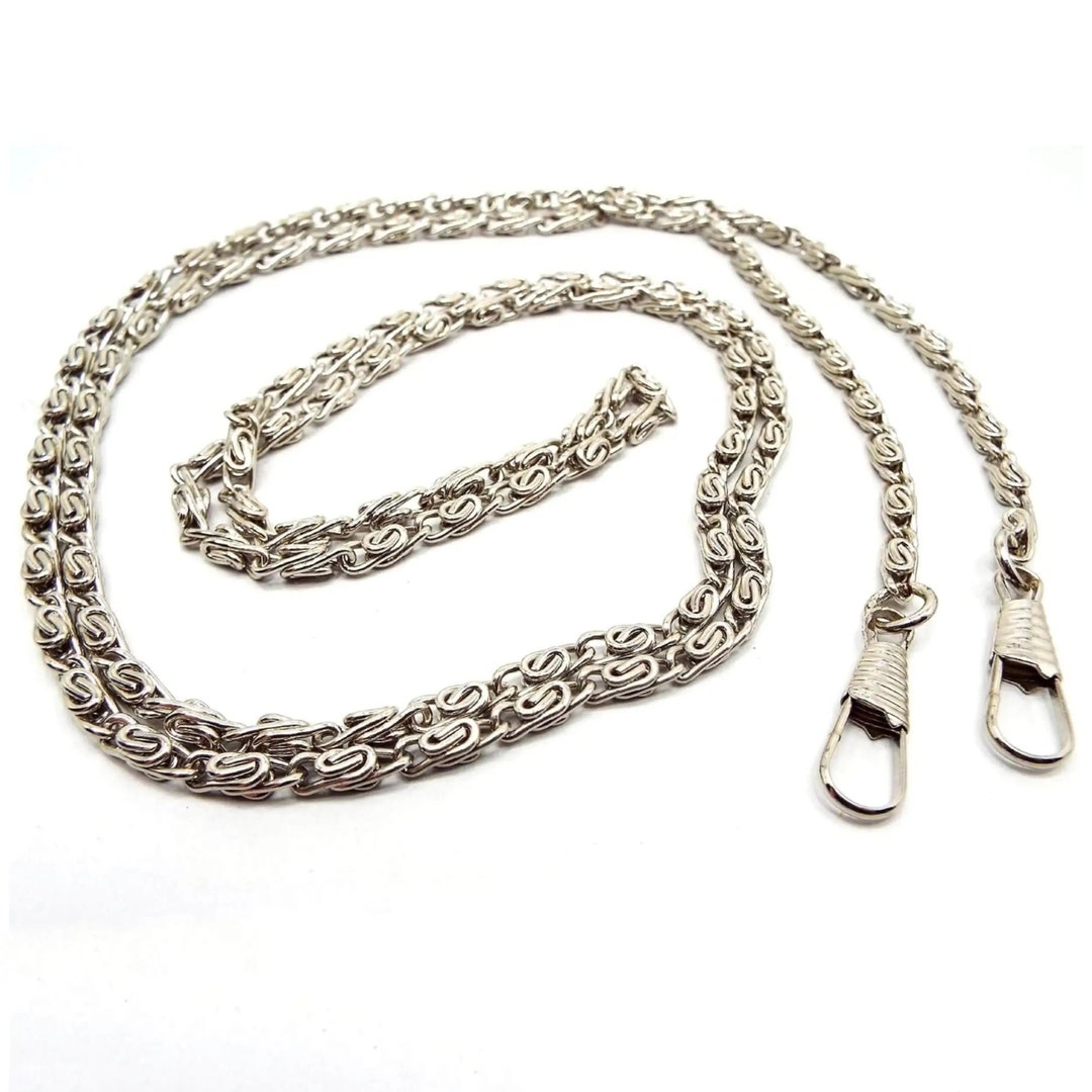 Long Retro Vintage Snail Chain Fob Vest or Wallet Chain With Hinged ...