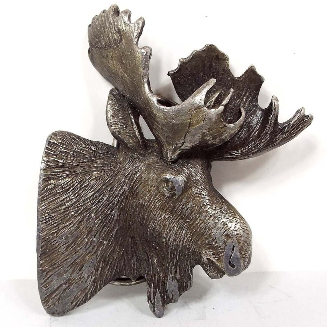 Bergamot Brass Works Retro Vintage Moose Belt Buckle - Etsy