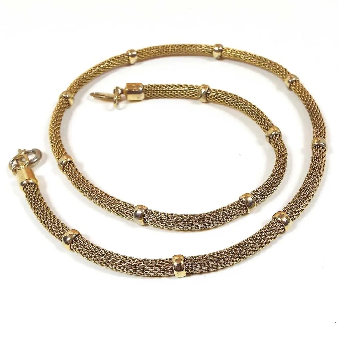 Napier Vintage Mesh Rope Chain Necklace, Gold Tone - Etsy