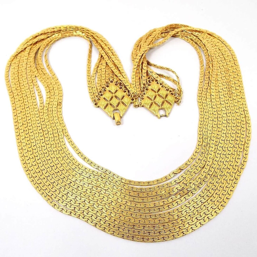 D'orlan Multi Strand Virola Link Mid Century Vintage Chain Necklace - Etsy