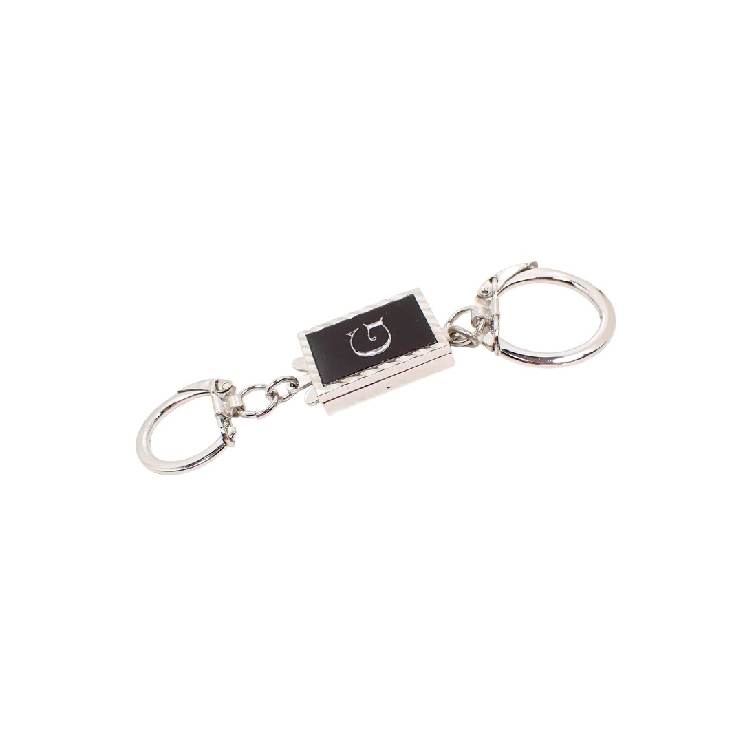 Mid Century Vintage Swank Initial Letter G Black and Silver Tone ...