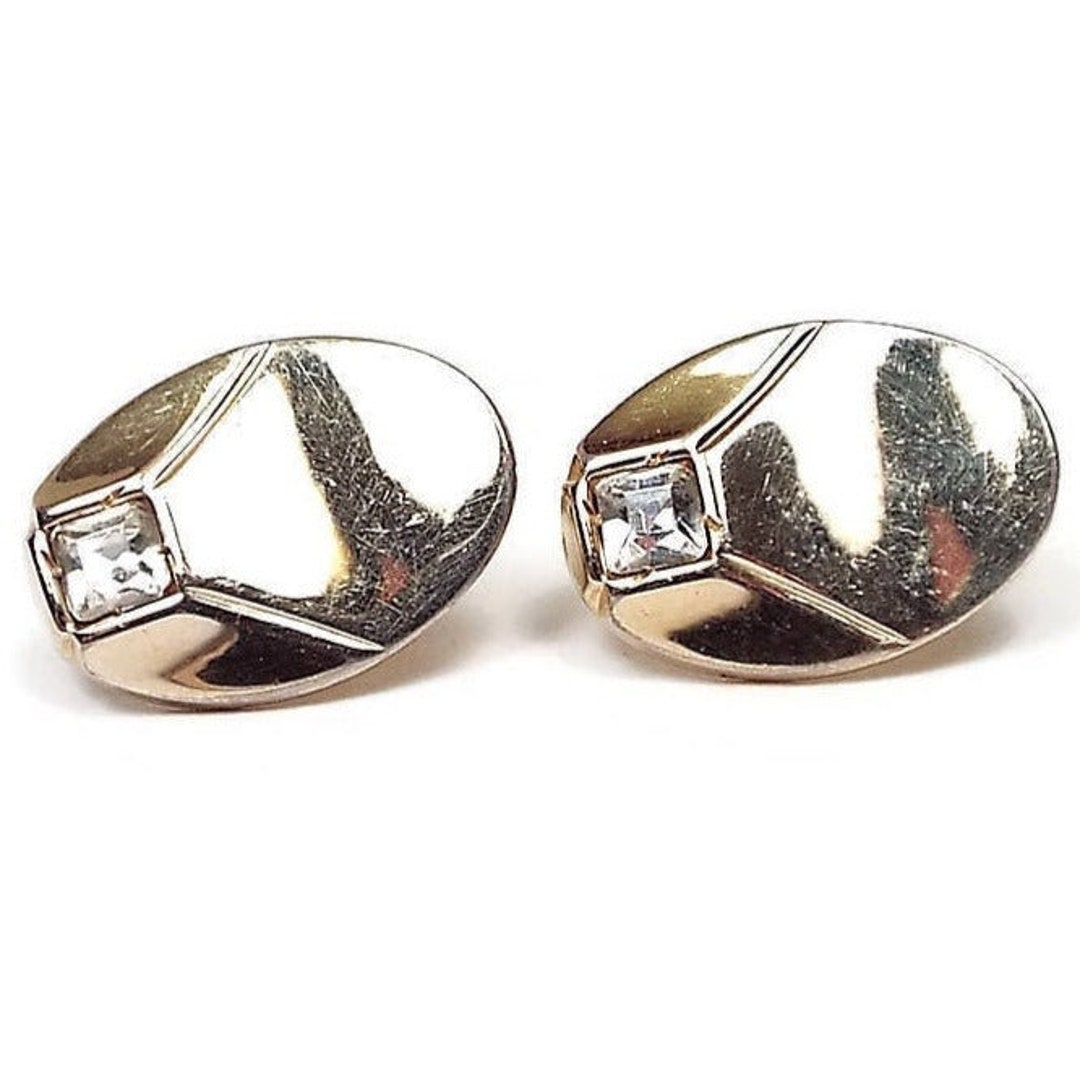 Flex Let Quality Rhinestone Mid Century Modernist Vintage Cufflinks ...
