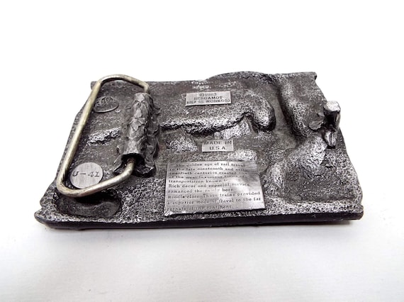 Bergamot Retro Vintage Train Belt Buckle - Gem
