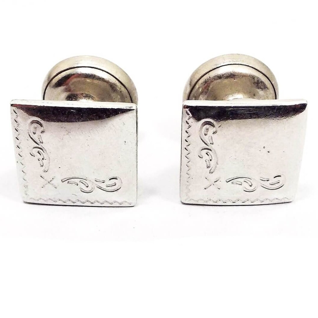 1930's Retractable Chain Vintage Cufflinks, Dapper Gentleman, Silver ...