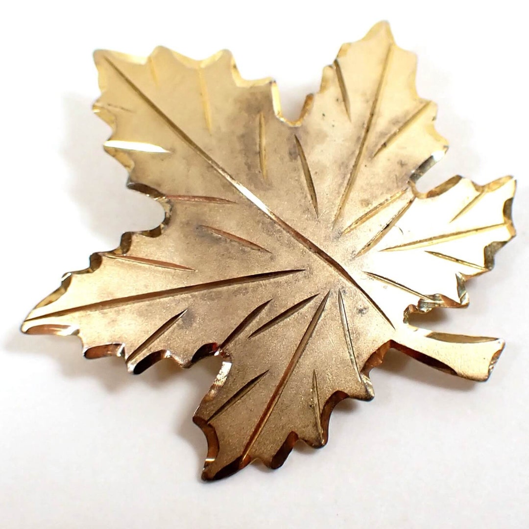 Bond Boyd Retro Vintage Vermeil Maple Leaf Brooch Pin, Fall Jewelry - Etsy