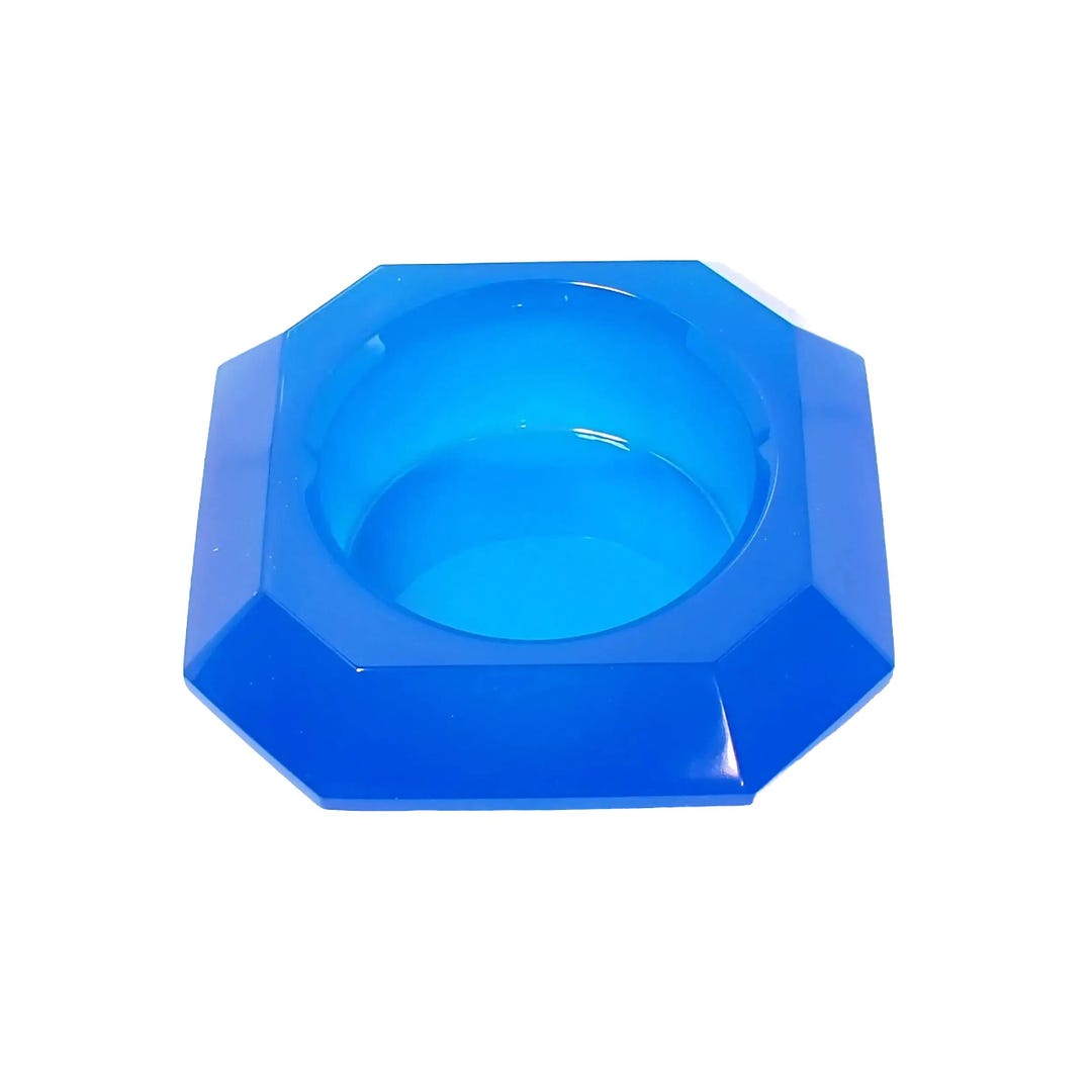 Neon Blue Resin Faceted Octagon Tealight Candle Holder - Etsy