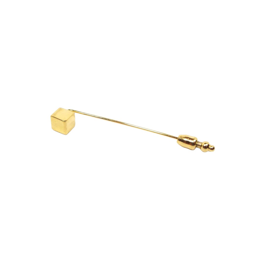 Vintage Gold Tone Cube Stick Pin - Etsy
