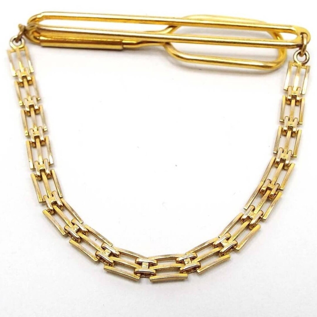 1930s Swank Fancy Link Art Deco Vintage Tie Chain, Gold Tone - Etsy