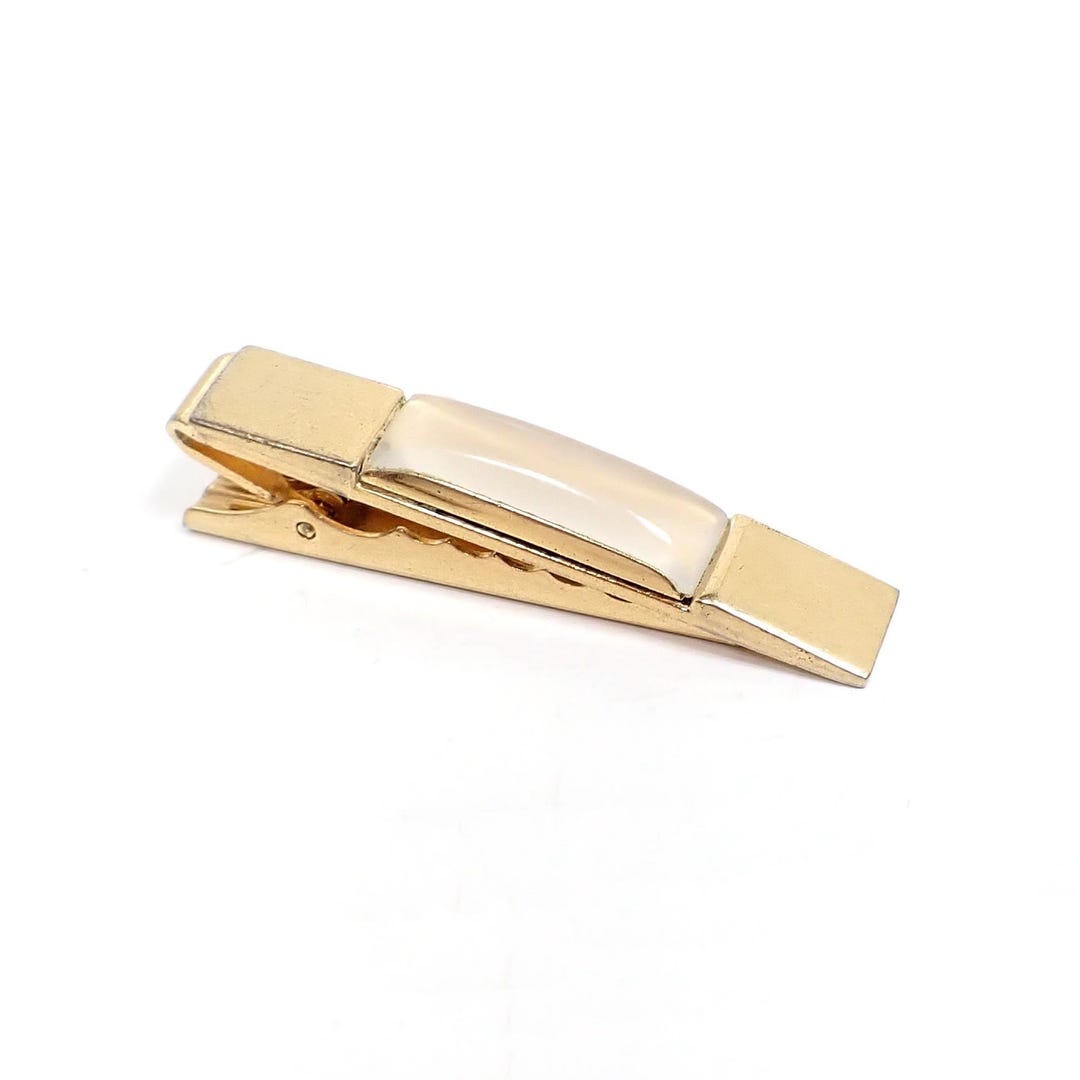 Anson White Lucite Mid Century Vintage Tie Clip - Etsy