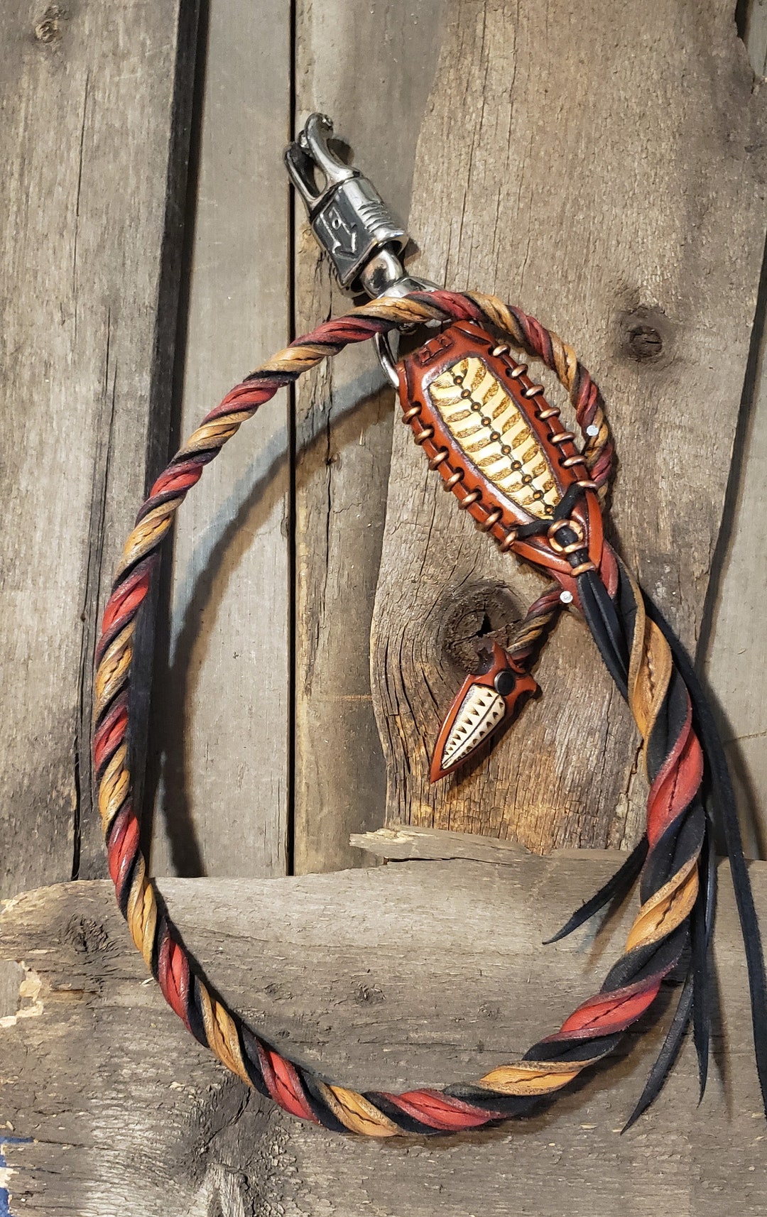 Leather Get Back Whip Hand Tooled and Crafted Leather - Etsy