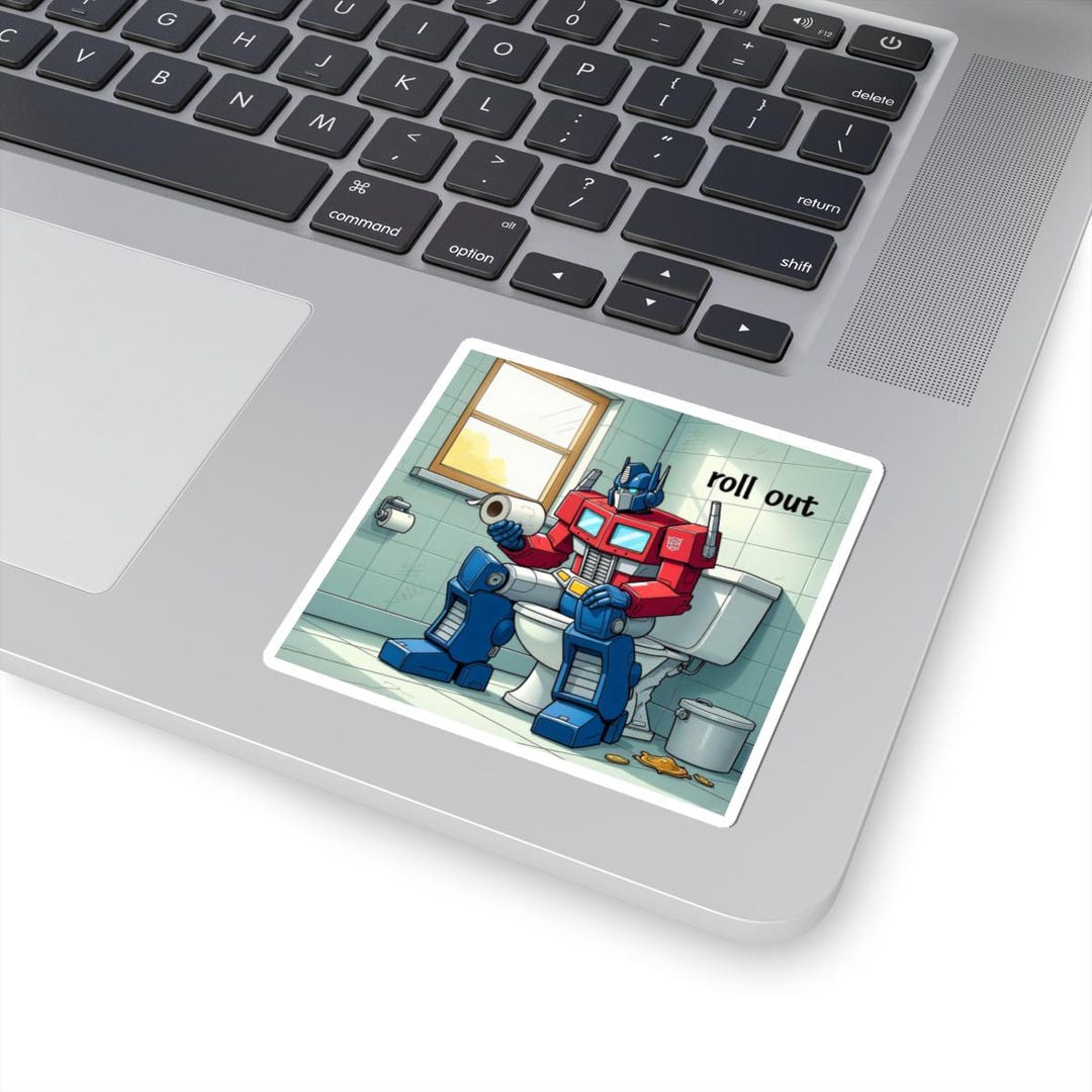Optimus Prime Transformer Stickers: Toilet Humor Geeky Decor - Etsy