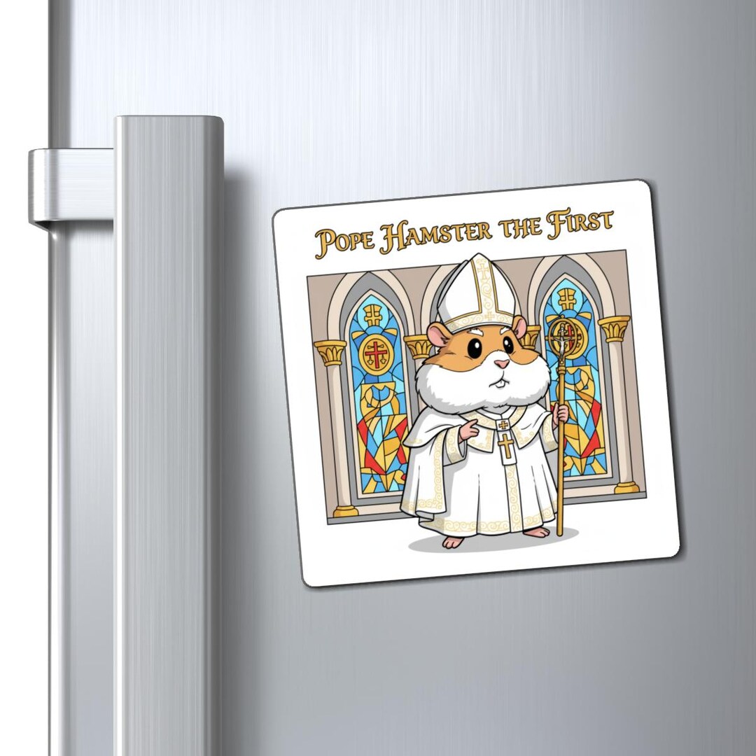 Pope Hamster Magnet: Spooky Halloween Refrigerator Decor - Etsy