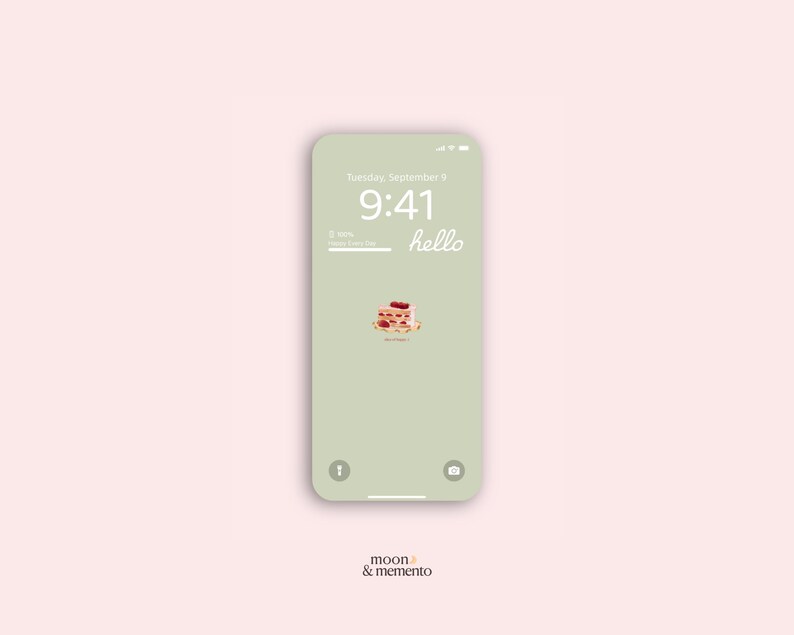 Strawberry Shortcake iPhone Wallpaper | Minimalist Watercolor Lock ...