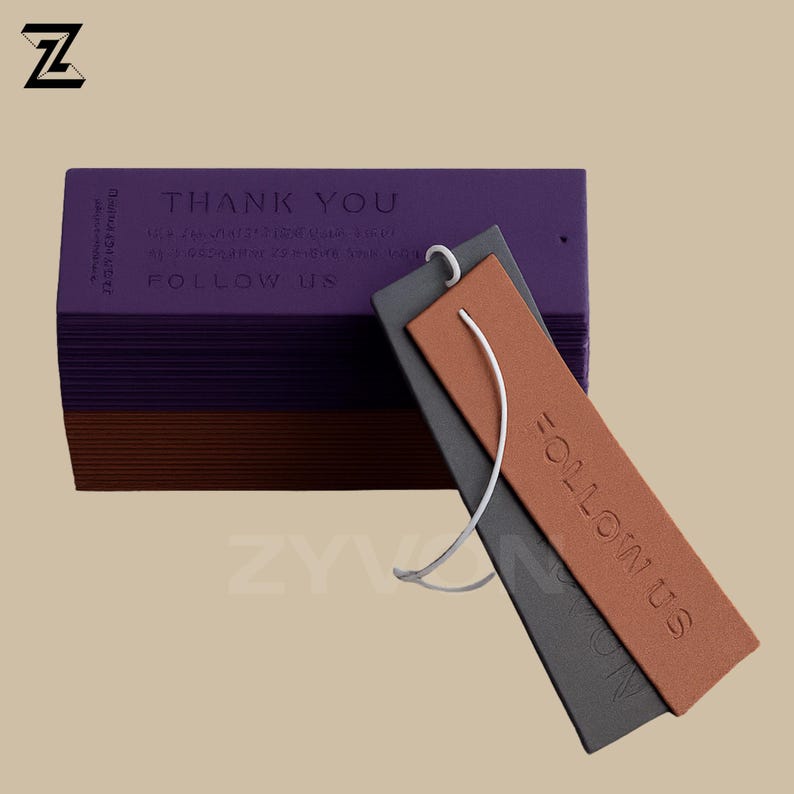 Custom Debossed Logo Hang Tags | Boutique Clothing Swing Tags - Etsy