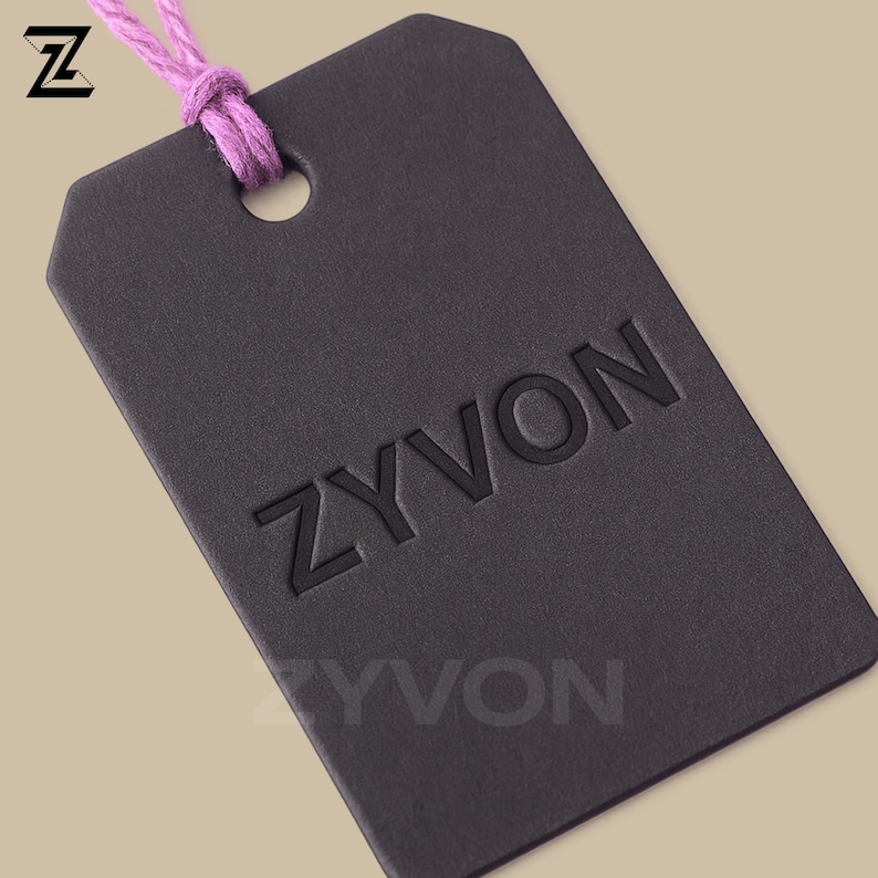 Custom Debossed Logo Hang Tags | Boutique Clothing Swing Tags - Etsy UK