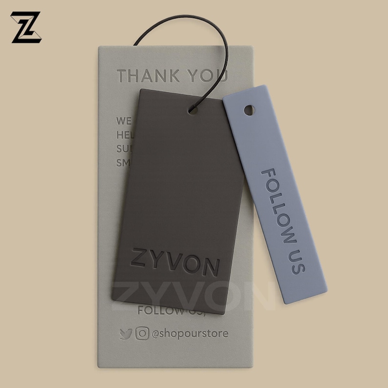 Custom Debossed Logo Hang Tags | Boutique Clothing Swing Tags - Etsy