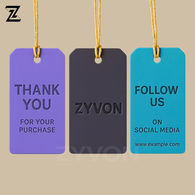Custom Debossed Logo Hang Tags | Boutique Clothing Swing Tags - Etsy