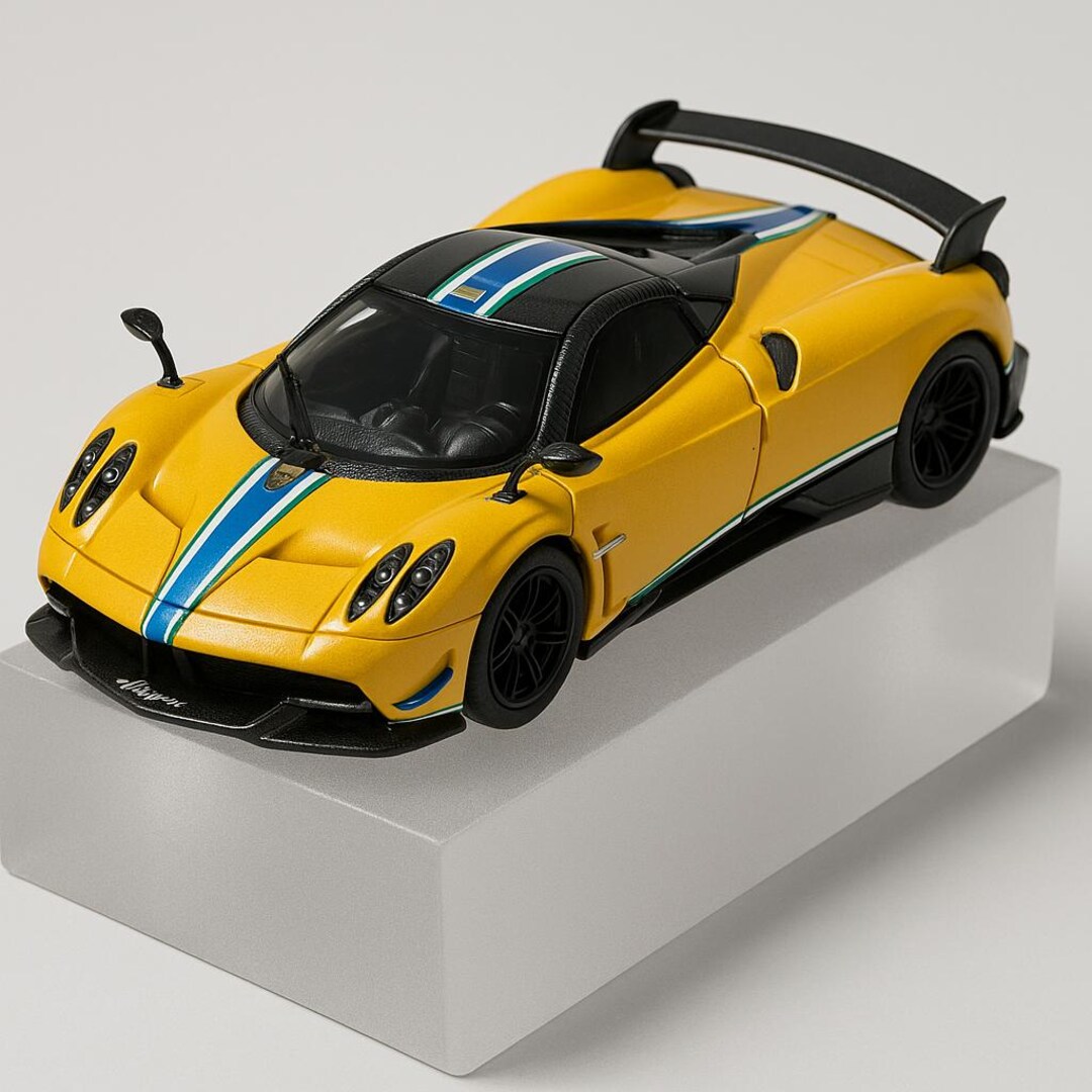 5" Pagani Huayra BC Livery Edition Diecast Model Toy Car 1:38 Yellow - Etsy