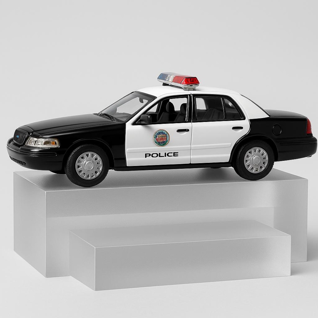 Ford Crown Victoria Police Interceptor Diecast Model Car – 1:42 Scale ...