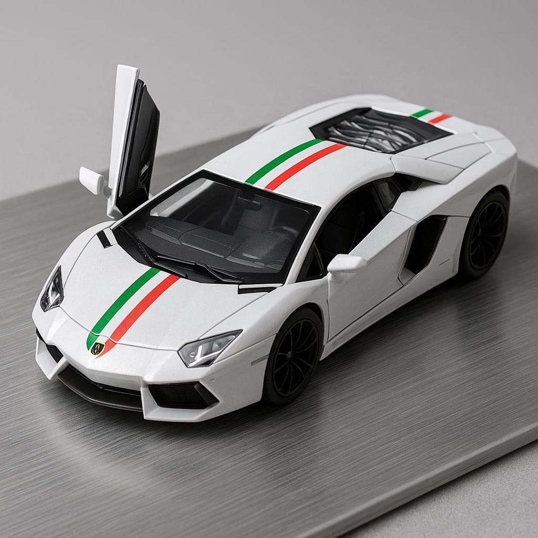 5" Lamborghini Aventador LP700-4 Stripes Diecast Toy Car 1:38 White - Etsy