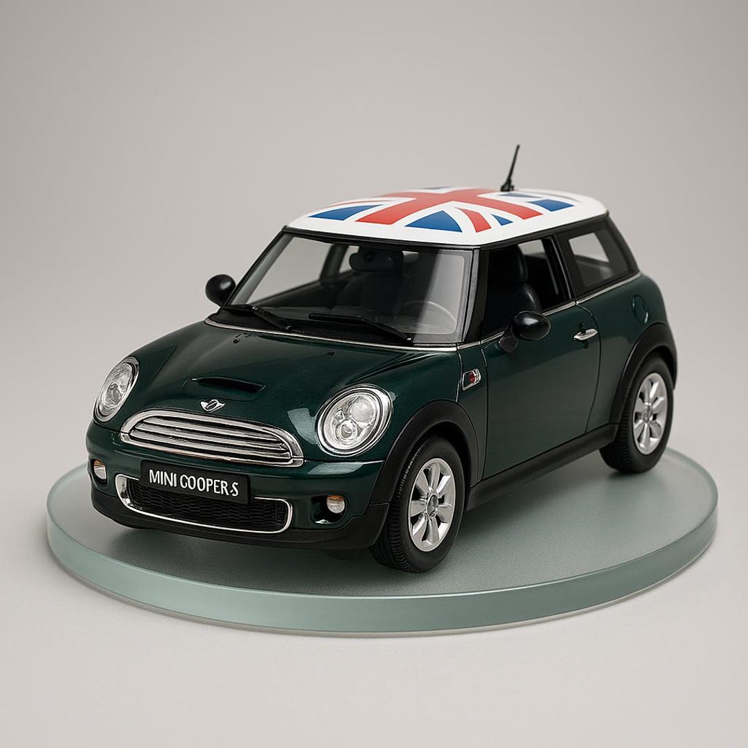 5" Mini Cooper S British Flag Diecast Model Toy 1:28 Green - Etsy