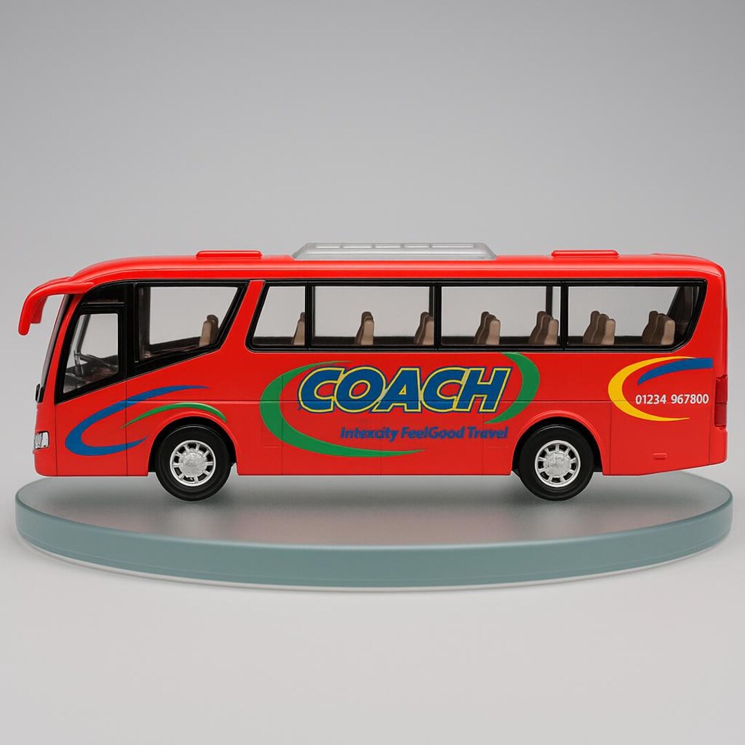 7" Coach Tour Travel Diecast Model Toy Bus Pull Action Red - Etsy