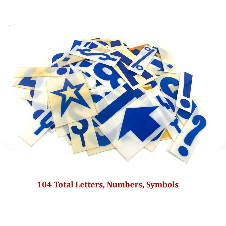 Vintage 4" Plastic Sign Letters, Numbers and Symbols 104 Blue - Etsy